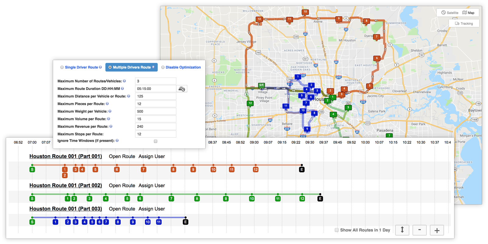 Optimize multi driver routes