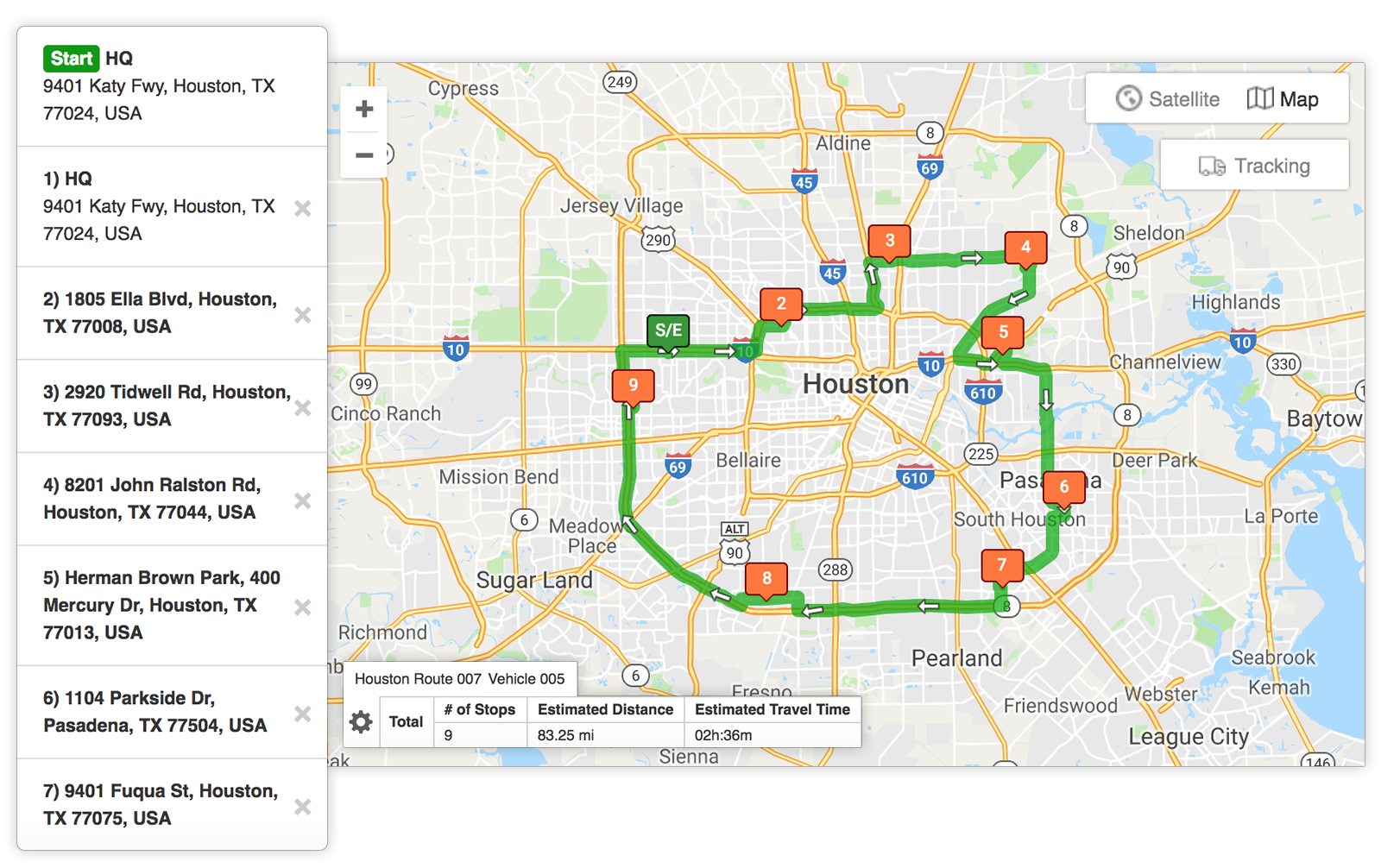 Optimize single driver routes