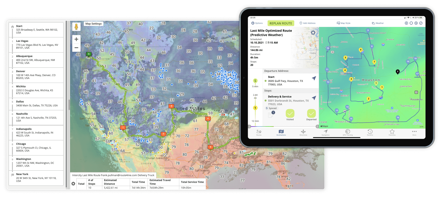 Predict route ETA's more accurately based on expected weather conditions