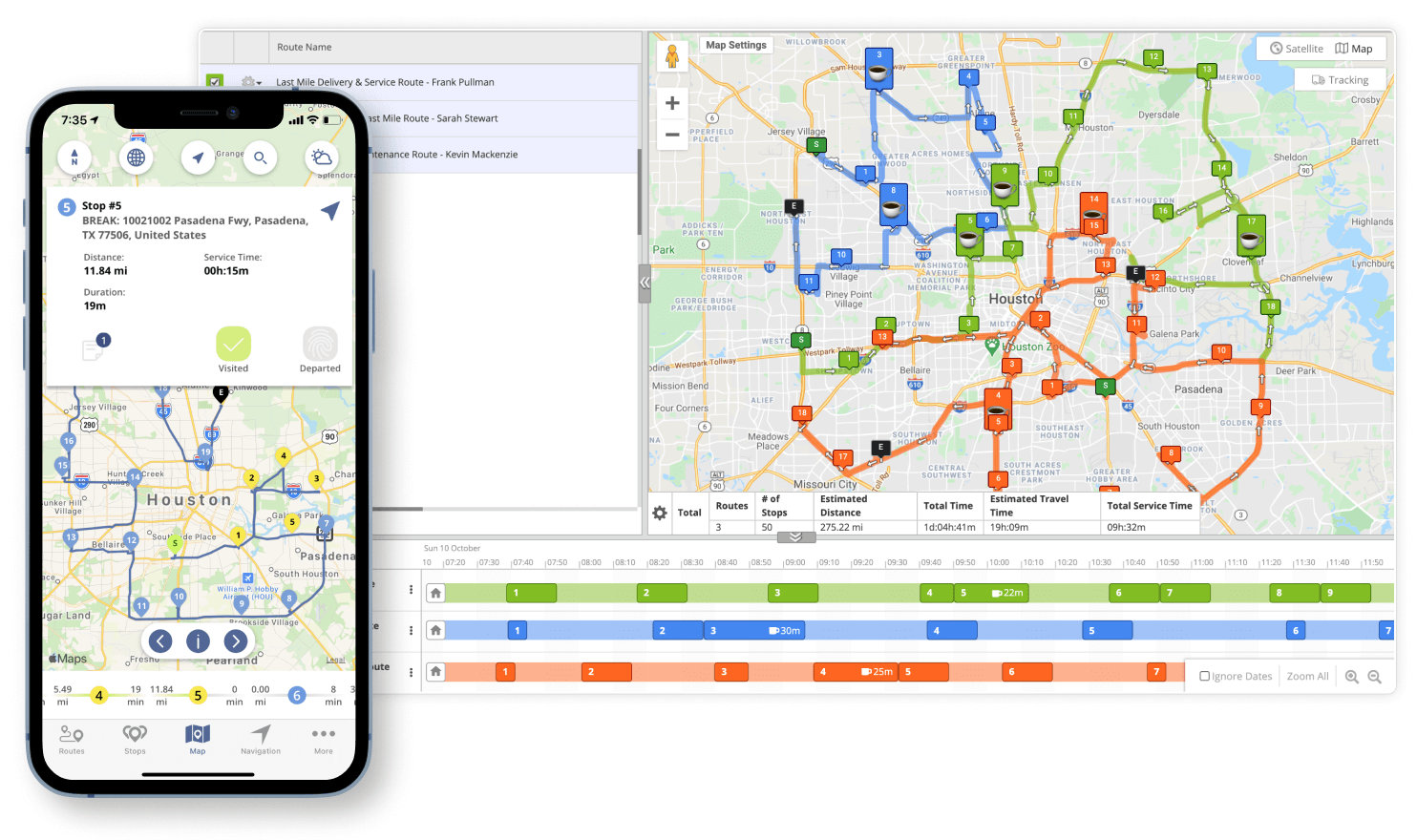 Driver Breaks Automation for Route Compliance